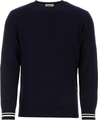 Valentino Garavani Homme, Pulls, Bleu, Taille: S Maglia Toile Iconographe