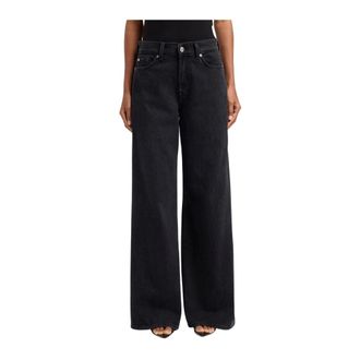 7 For All Mankind Femme, Jeans, Noir, Taille: W30 Lotta Tailorless Wide Leg Jeans