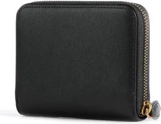 Pinko Sheep Leather Zip Around Wallet - Black