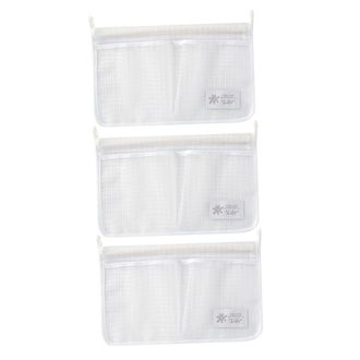 Valiclud Kühlschrank Organizer Netzbeutel Aus Atmungsaktivem Material Hängende Aufbewahrungstasche Mit Doppelfach Für Kühlraum Weiß 3 Stück