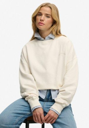 Superdry Sweatshirt ESSENTIAL LOGO CREW aus Baumwolle und Sweatware, Oversize Passform, mit Rundhalsausschnitt