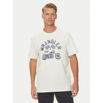 Wrangler T-Shirt Americana 112357379 Wei&szlig; Regular Fit