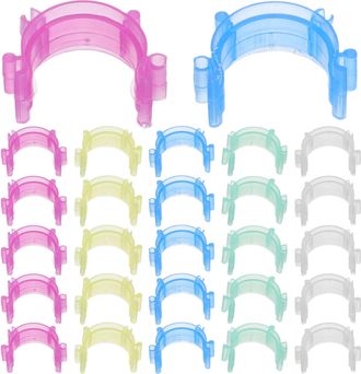 Pretyzoom 80 Bunte N&auml;hspulenclips aus Kunststoff Kleiner Spulenhalter f&uuml;r Garnrollen Silikon Fadenorganisator Satz f&uuml;r Selbstgemacht Bastelarbeiten und Stickere