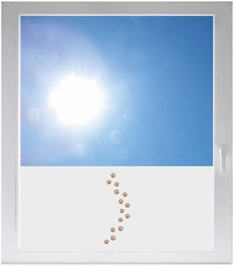 Indigos UG Fensterfolie Blickdicht Hund liefert - 1000x500mm - Sonnenschutzfolie Fenster - Sichtschutzfolie Fenster Bad, K&uuml;che, Fenster, Milchglasfolie