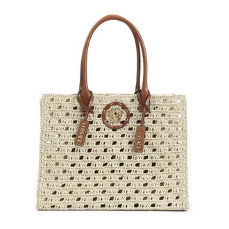 Versace Femme, Sacs, Beige, Taille: ONE Size La Medusa Grand Sac Cabas en Raphia