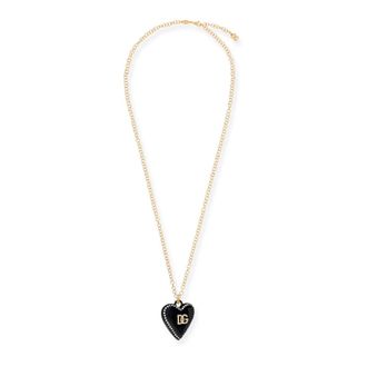Dolce & Gabbana Metall-Halskette mit Strasssteinen - - Accessories - Damen - Gelb - ONE SIZE