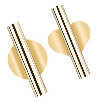 FOMIYES 2 St&uuml;ck Wandvase aus Metall mit Goldfarbenem Rundem und Herzf&ouml;rmigem Sockel Wandblumenhalter f&uuml;r Blumenarrangements Bruchfest und Langlebig Wanddeko f