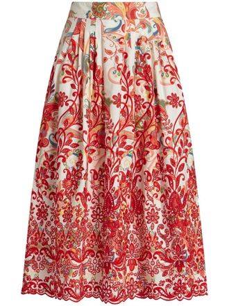 Etro jupe mi-longue &agrave; motif cachemire - Blanc