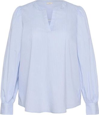 Kaffe Curve Femme, Blouses et Chemises, Bleu, Taille: 56 FR Blouse Nantucket Breeze