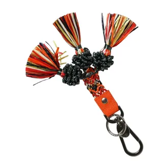 Dolce & Gabbana Porte-cl&eacute;s pompon en raphia - Femme - Accessoires - Multicolore - Taille: ONE Size