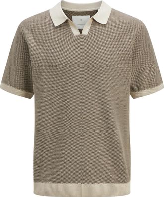 Jack & Jones Jprcceaston Knit Split Neck Ss