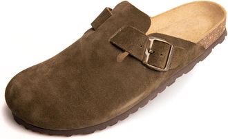Bonova Wesel Veloursleder Clog. Premium Hausschuh für Damen und Herren in 4 Farben