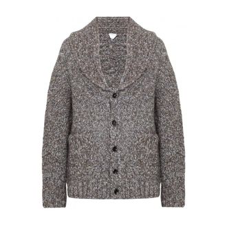 Bottega Veneta Homme, Pulls, Gris, Taille: S Cardigan Tricot Col en V