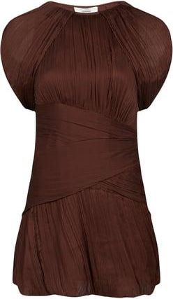 Topshop Robe courte sans manches pliss&eacute;e Tssvea