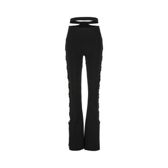 ADĀMO Andrea Adamo Wide Hosen - - Trousers - Damen - Schwarzk - M