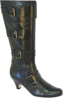 Buffalo 5478-253 Bottes en Cuir Lisse pour Femme Noir, Noir, 36 EU