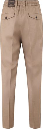 Slowear Elastic Waistband Virgin Wool Trousers - Beige