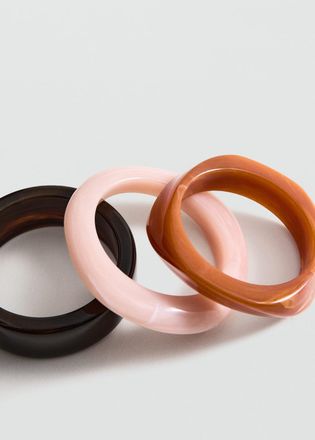 Mango Set 3 bracelets combin&eacute;s marron - Femme - Taille unique - MANGO