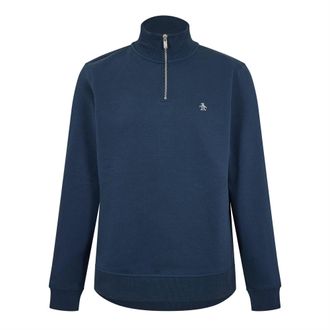 Original Penguin Sweatshirt f&uuml;r Herren, mit kurzem Rei&szlig;verschluss (warmes Blau)