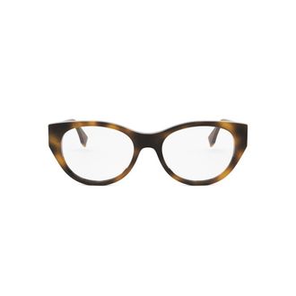 Fendi Geometrische Acetat-Sonnenbrille mit Metall-Logo - - Accessories - unisex - Braun - ONE SIZE