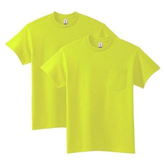 Gildan Ultra Cotton T-Shirt with Pocket, Style G2300, 2-Pack Chemise, sécurité Verte, Taille XL (Lot de 2) Mixte Adulte