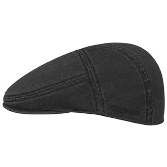 Stetson Paradise Cotton Schirmm&uuml;tze Flat Cap UV-Schutz 40 Baumwolle Herren Sommer Winter schwarz XXL (62-63 cm)