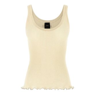Pinko Pinko, Femme, Tops, Beige, Taille: 38 FR Mulinello Top