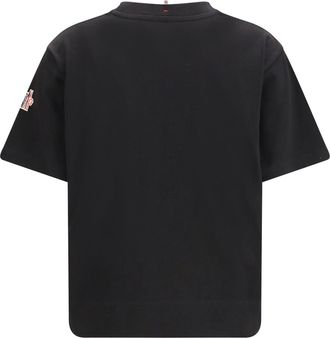 Moncler Logo Cotton T-Shirt - Black