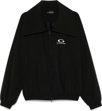 Balenciaga veste &agrave; logo brod&eacute; - Noir