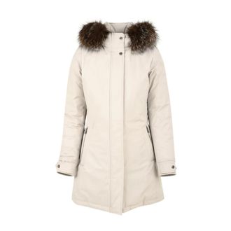 Moorer Vorderer Rei&szlig;verschluss mit Abnehmbarer Kapuze - - Jackets - Damen - Wei&szlig; - 2XS