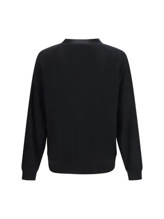 Christophe Lemaire Mens Merino Wool Blend Cardigan Black Sweater