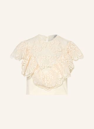 Sandro Sandro Cropped-Blusentop Mit Spitze gelb