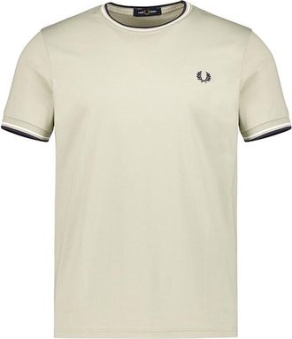 Fred Perry Herren T-Shirt gr&uuml;n Baumwolle