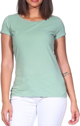 Ragwear Damen T-Shirt Kurzarmshirt Basic Freizeitshirt Fllorah GOTS 2521-10012 Mint (5044) XXL