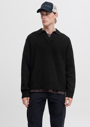 Jack & Jones Strickpullover JCOCOVER KNIT SPLIT NECK POLO