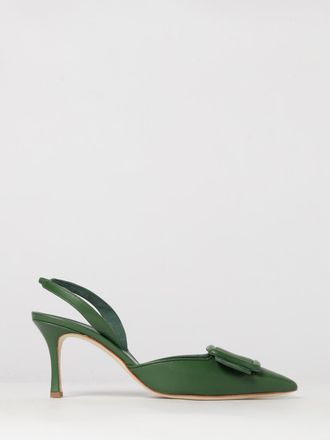 Manolo Blahnik Escarpins slingback Maysli en cuir lisse avec talon moyen et boucle