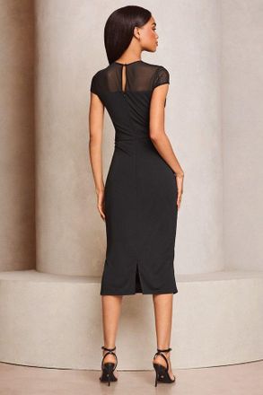 Lipsy Midikleid Lipsy Gerafftes Bodycon-Kleid, Petite (1-tlg)