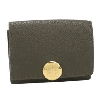 Loewe Portefeuille Tri-fold Pre-owned - Femme - Pre-owned - Vert - Taille: ONE Size