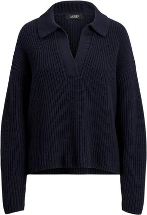 Ralph Lauren Femme, Pulls, Bleu, Taille: 38 FR Pull Polo en M&eacute;lange de Laine