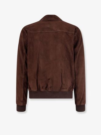 Arma Mens Jacket Tomme Suede Brown Suede-Polyester Suede/polyester