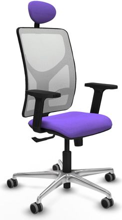 Piqueras y Crespo Schreibtischstuhl mit Rollen, 2D-Armlehnen, h&ouml;henverstellbare Lendenwirbelst&uuml;tze und festes Kopfteil, ausgestattet mit 3 Positionen und Schneidschaum,