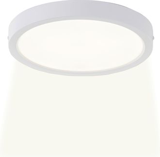 Brilliant LED Deckenleuchte Navara, &Oslash; 27,5cm, H&ouml;he 3 cm, 1900 Lumen, 4000 Kelvin, IP44 spritzwassergesch&uuml;tzt, Ideal f&uuml;r Bad und Feuchtr&auml;ume, Flach und Energiesp