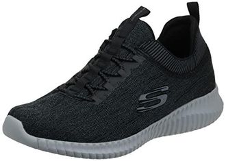 Skechers Elite Flex - Hartnell, Baskets Enfiler homme, Noir (Black/grey), 41.5 EU