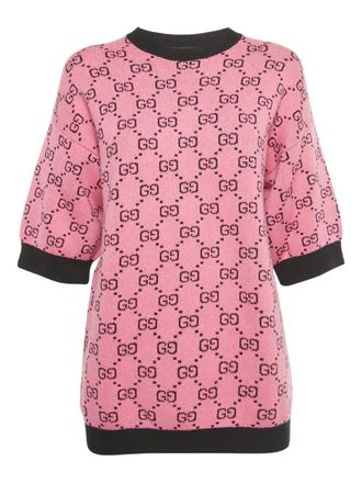 Gucci pull &agrave; manches courtes - Rose