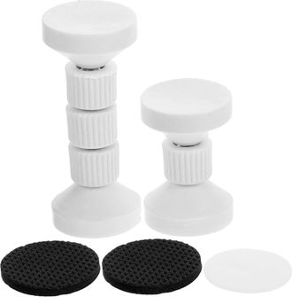 Valiclud 2 Stück Verstellbarer Kopfteil Stopper mit Gewinde Bettrahmen Shake Werkzeug mit Pad Schadstofffrei Geräuschmindernd Einfache Montage für Bett Schrank