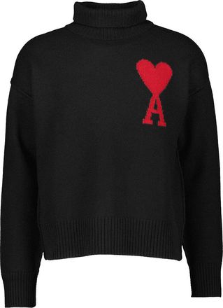Ami Rollkragenpullover aus Wolle RED ADC SWEATER