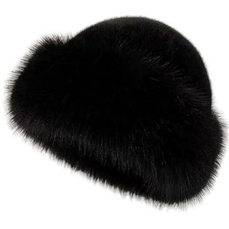 Generic Chapeau dhiver en fausse fourrure pour femme - Bonnet &eacute;pais pour femme - Bonnet dhiver en fausse fourrure pour femme - Doublure en polaire chaude, 01 