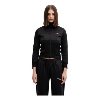 VETEMENTS Sweatshirt mit Rei&szlig;verschluss und Logo-Detail - - Sweatshirts & Hoodies - Damen - Schwarzk - XS