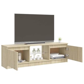 Generic TV-Schrank mit LED-Leuchten, TV-Board, Fernsehtisch, St&auml;nder, Konsole, Fernsehschrank, M&ouml;bel, Fernsehm&ouml;bel (Wei&szlig; 120x30x36 cm) (120 x 30 x 36 cm)