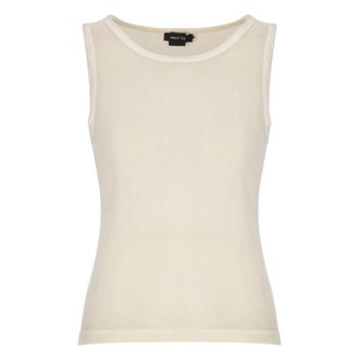 Avant Toi Seidenmischungs-Top - - Tops - Damen - Beige - XS